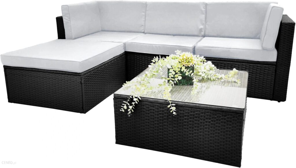 Vidaxl Zestaw Mebli Do Ogrodu Pufa Stół Narożnik Sofa – Agro Ogród